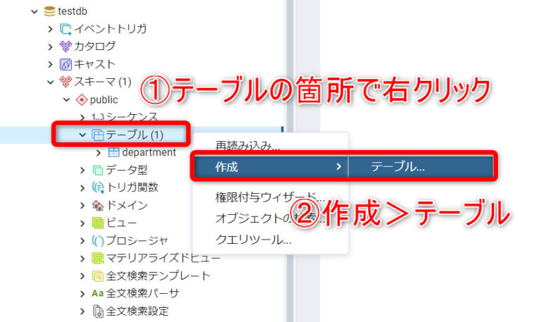【postgresql】テーブルを作成する方法（pgadminで作成する） Postgresweb ポスグレウェブ